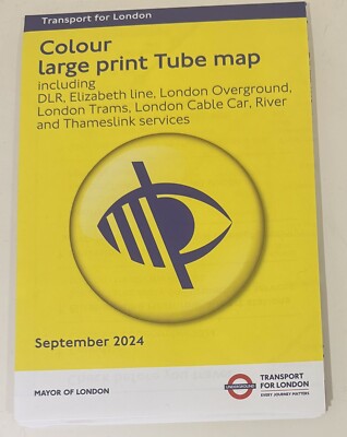 September 2024 Large Print Tube Map - New Overground line names | eBay UK
