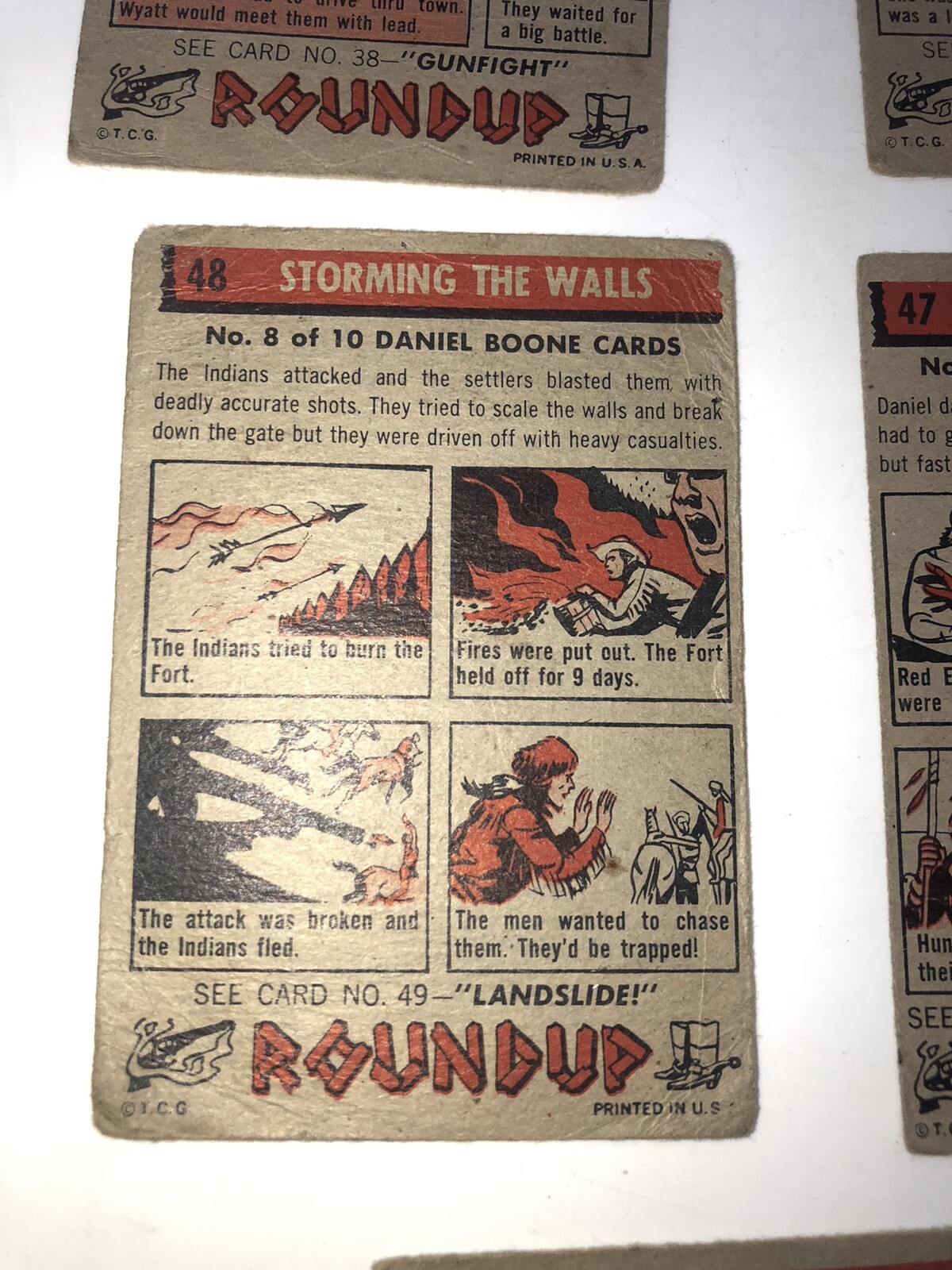 Vintage Collectors Lot of 5 1956 Roundup Topps Western Round Up Trading ...