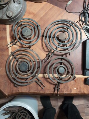 Set Of 4 GENUINE CALROD GE ELECTRIC STOVE RANGE ELEMENTS (2 are 8" 2 ...