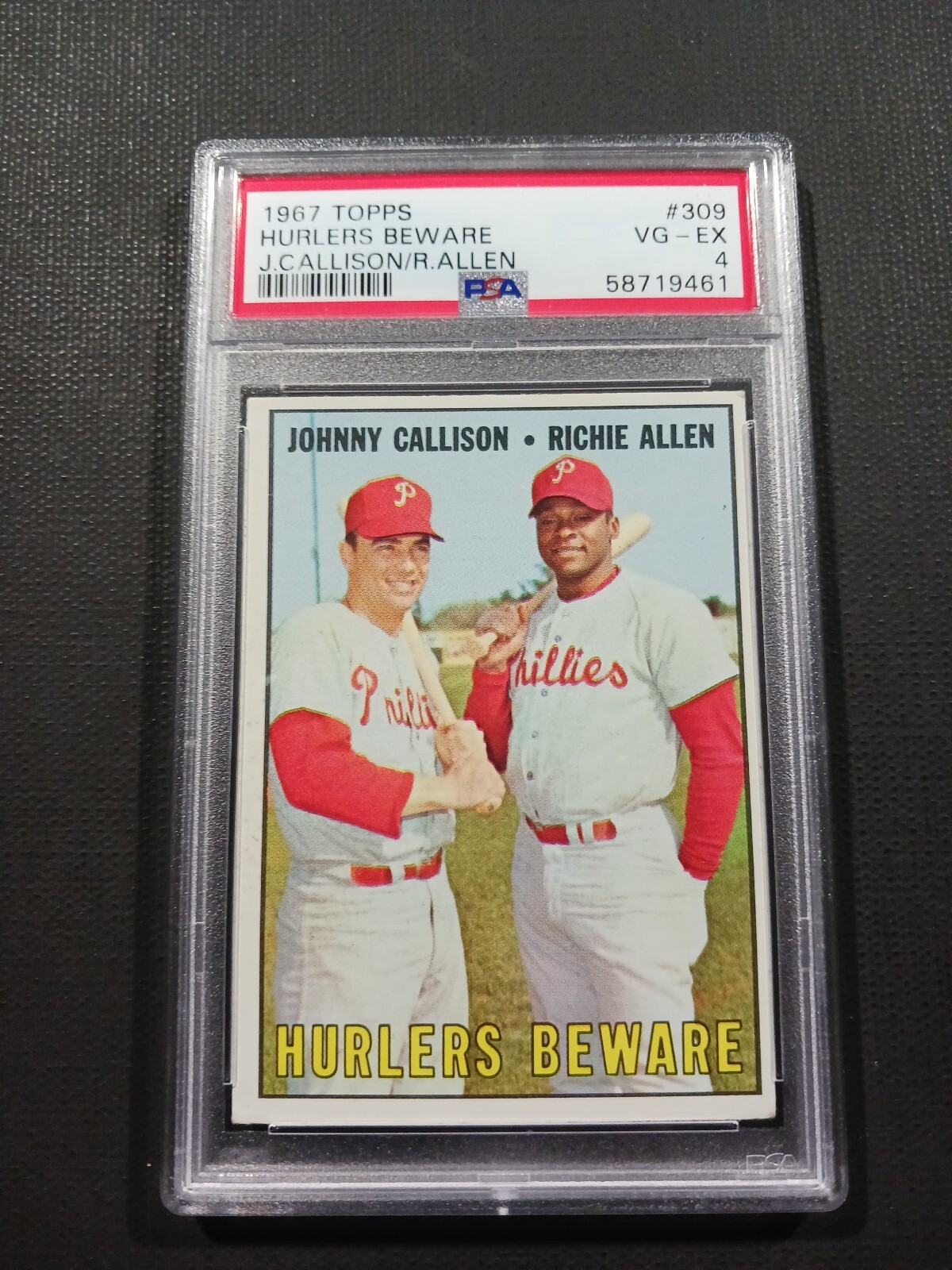 1967 Topps - Johnny Callison, Dick Allen #309 Dick Allen, Johnny ...
