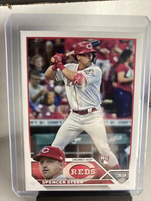 2023 Topps # 489 Spencer Steer Rookie Card Cincinnati Reds | eBay