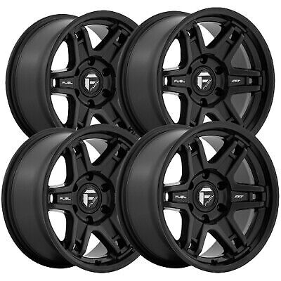 (Set of 4) Fuel D836 Slayer 18x8.5 6x5.5" -15mm Matte Black Wheels Rims ...