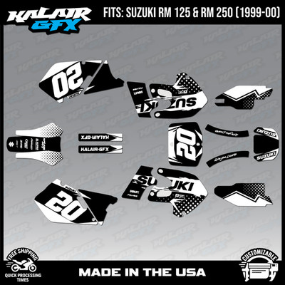 Graphics Kit for SUZUKI RM125 RM250 RM 125 RM 250 (1999-2000) Spear ...