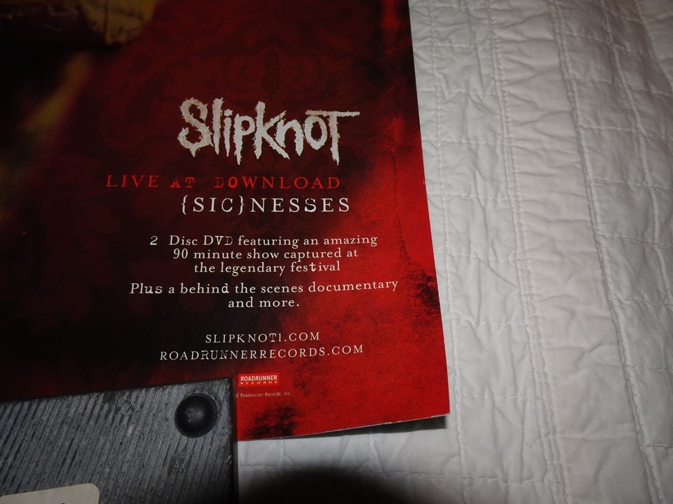 Slipknot live at the download sic nesses promo poster | eBay