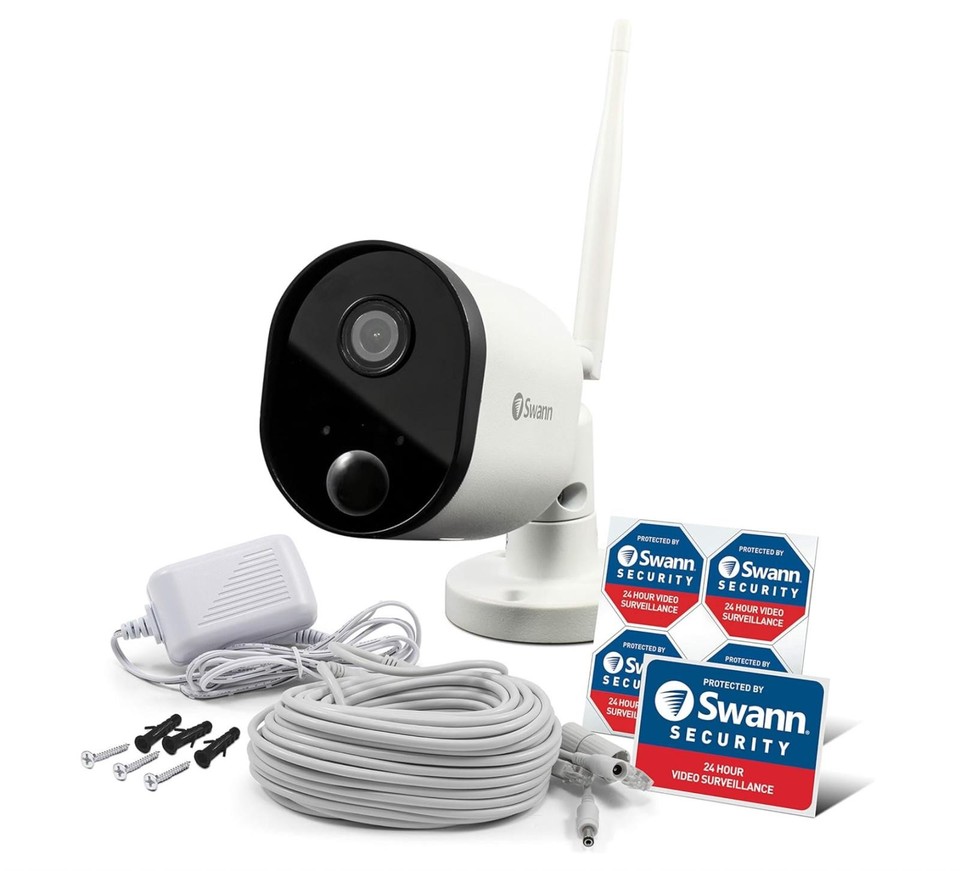 Swann SWWHD-OUTCAM-US Outdoor Home Security IP Camera with Night Vision ...