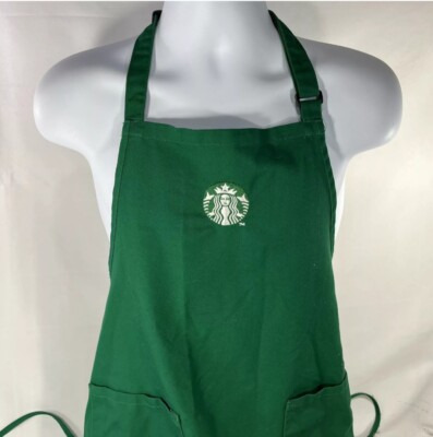 Starbucks Apron Green Authentic Barista Employee Uniform Logo Pockets ...