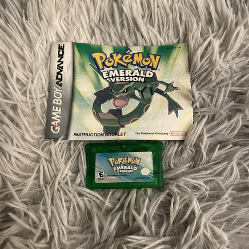 Pokemon Emerald GBA Game Boy Advance, 2005 Authentic With MANUAL Tested ...