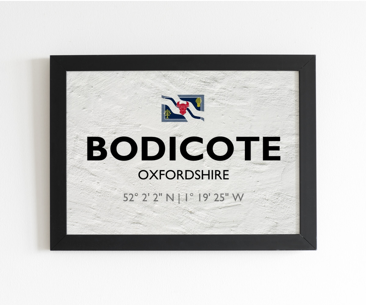A4 PRINT - Bodicote, Oxfordshire - Lat/Long SP4637 | eBay UK