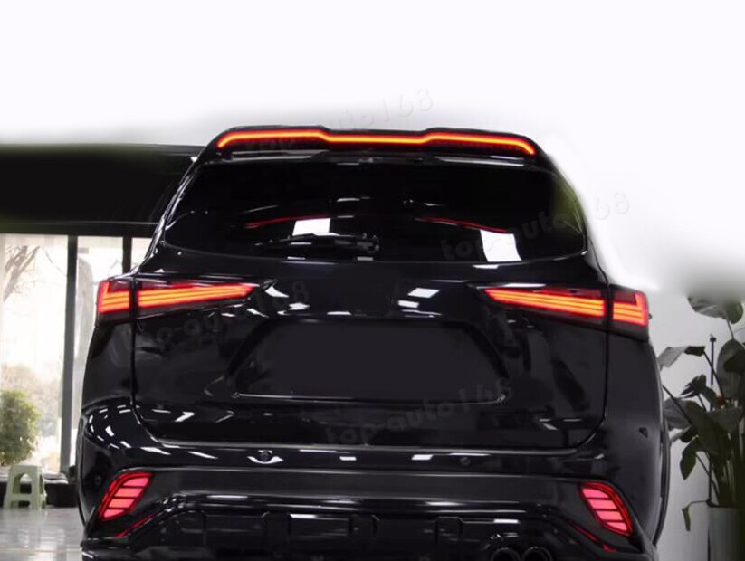 2020-2024 Toyota Highlander Rear Roof Spoiler Wing Glossy Black For ...