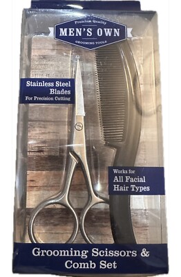 Premium Quality Grooming Scissors Comb Set Men’s Own | eBay