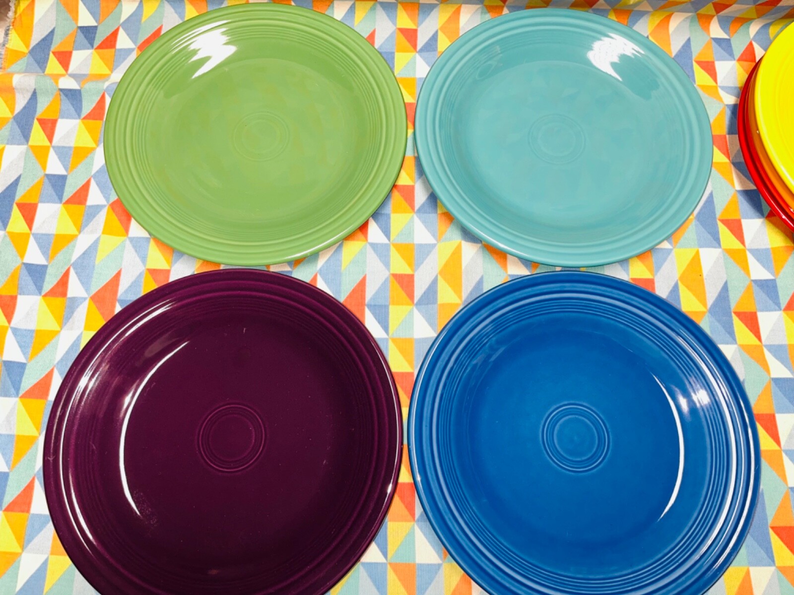 NEW FIESTA RAINBOW 8 DINNER PLATES BRIGHT MIX SET 10.5" FIESTAWARE FREE ...