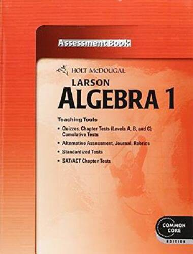 Larson Algebra 1 Assessment Book (Common Core Edition) - Paperback ...