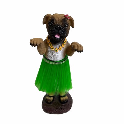 Dashboard Hula Dog Pug Car Bobblehead Figurine 4.5 Inches | eBay