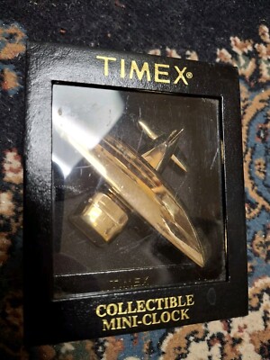 Timex Collectible Mini Clock Airplane New Needs Battery NEW IN BOX | eBay