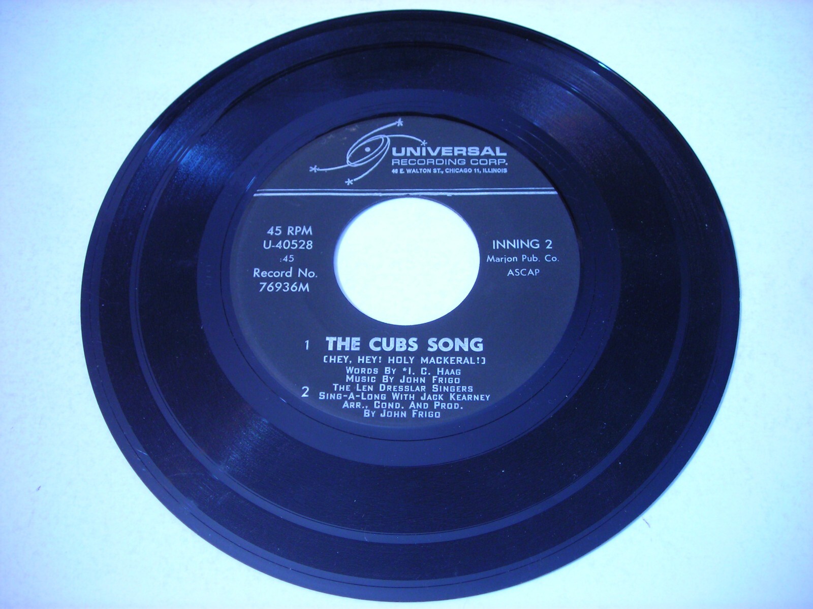 The Len Dresslar Singers The Chicago Cubs Song 1969 45rpm VG+ | eBay