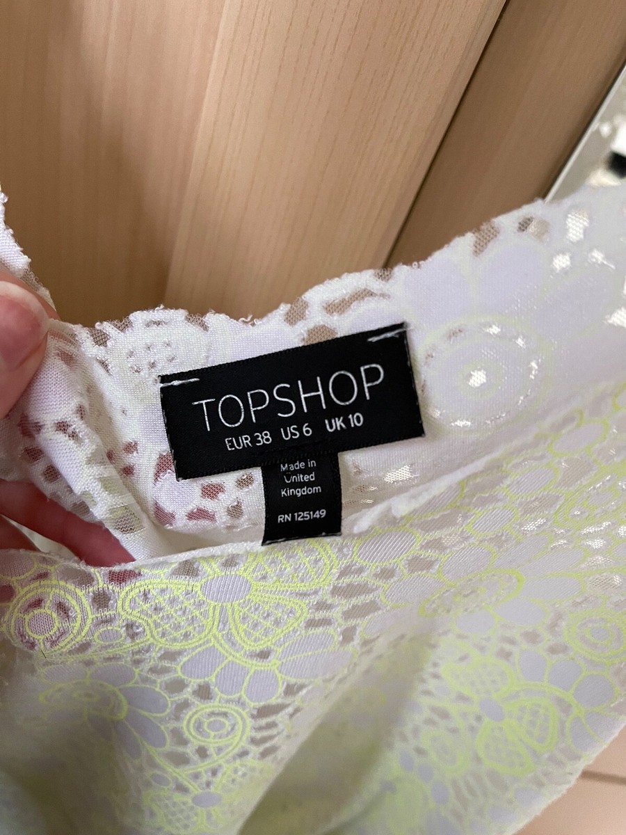 Topshop Neon Lace Blouse