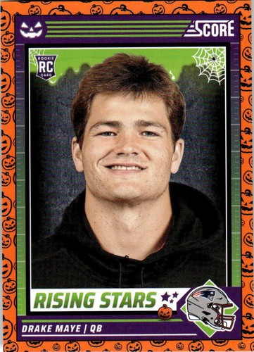 2024 Panini Score-A-Treat - Rising Stars Orange Pumpkins #17 Drake Maye ...