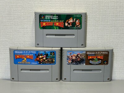 Super Donkey Kong 1 2 3 Set of 3 SNES SFC Cartridge Only Japanese | eBay