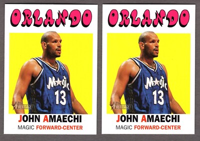 (2) 2000-01 TOPPS HERITAGE JOHN AMAECHI CARD #101 LOT **NM-MT** ORLANDO ...