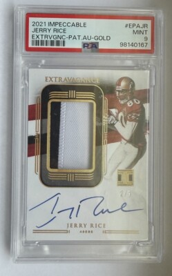 2021 Panini Impeccable Jerry Rice #EPA-JR Worn Patch On Card Auto /5 ...