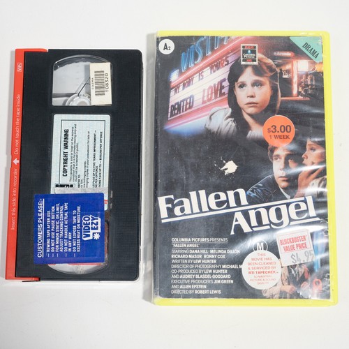 1981 Fallen Angel TV Movie VHS Video Tape Ex-Rental Dana Hill - Good ...