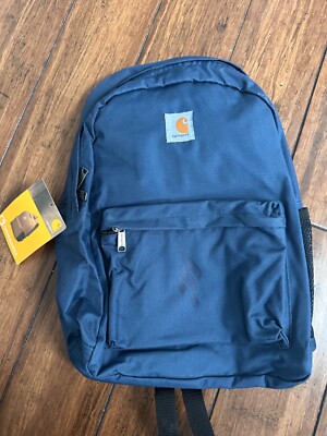 Carhartt Navy Blue Backpack Laptop Canvas Bag NWOT 18" x 12" | eBay