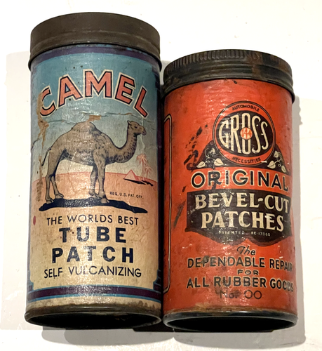 GROSS CAMEL TIRE PATCH TUBE OIL & GAS ADVERTISING CAN | eBay
