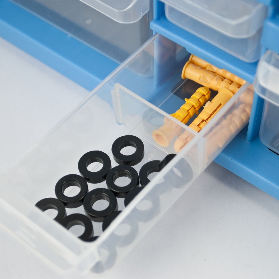 DIY Storage Organiser Unit Tools Small Parts Workshop Garage Cabinet ...