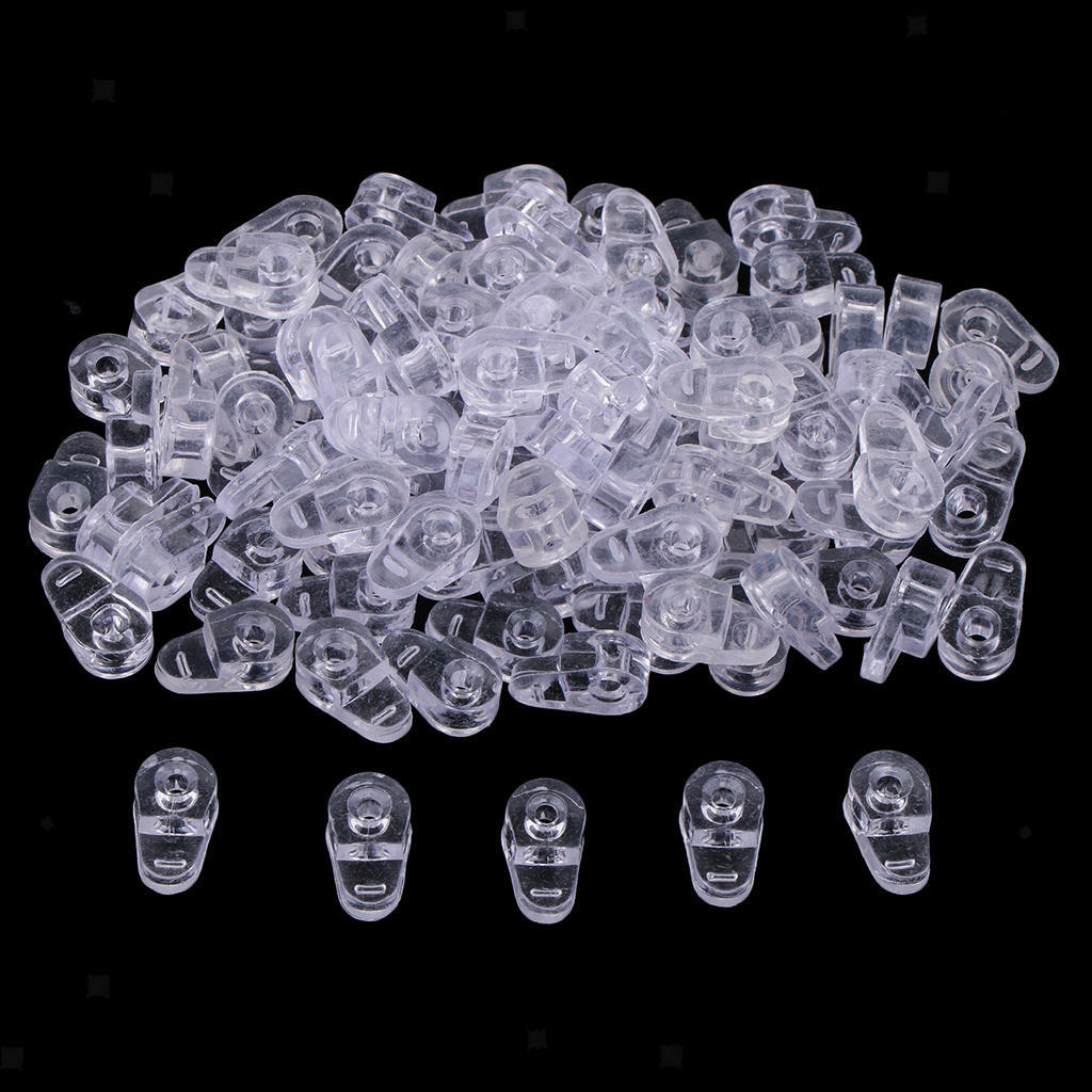 100pcs Glass Clips Transparent Plastic Retainers Screen Panel Protect ...