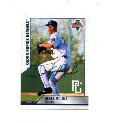 Derek Molina signed autograph 2021 Cedar Rapids Kernels baseball card ...