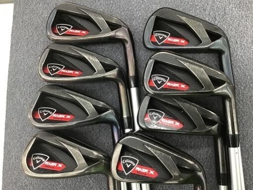 Callaway RAZR X Black Iron Set 8pcs 4-Pw-Aw Flex S Stiff RAZR X Series ...
