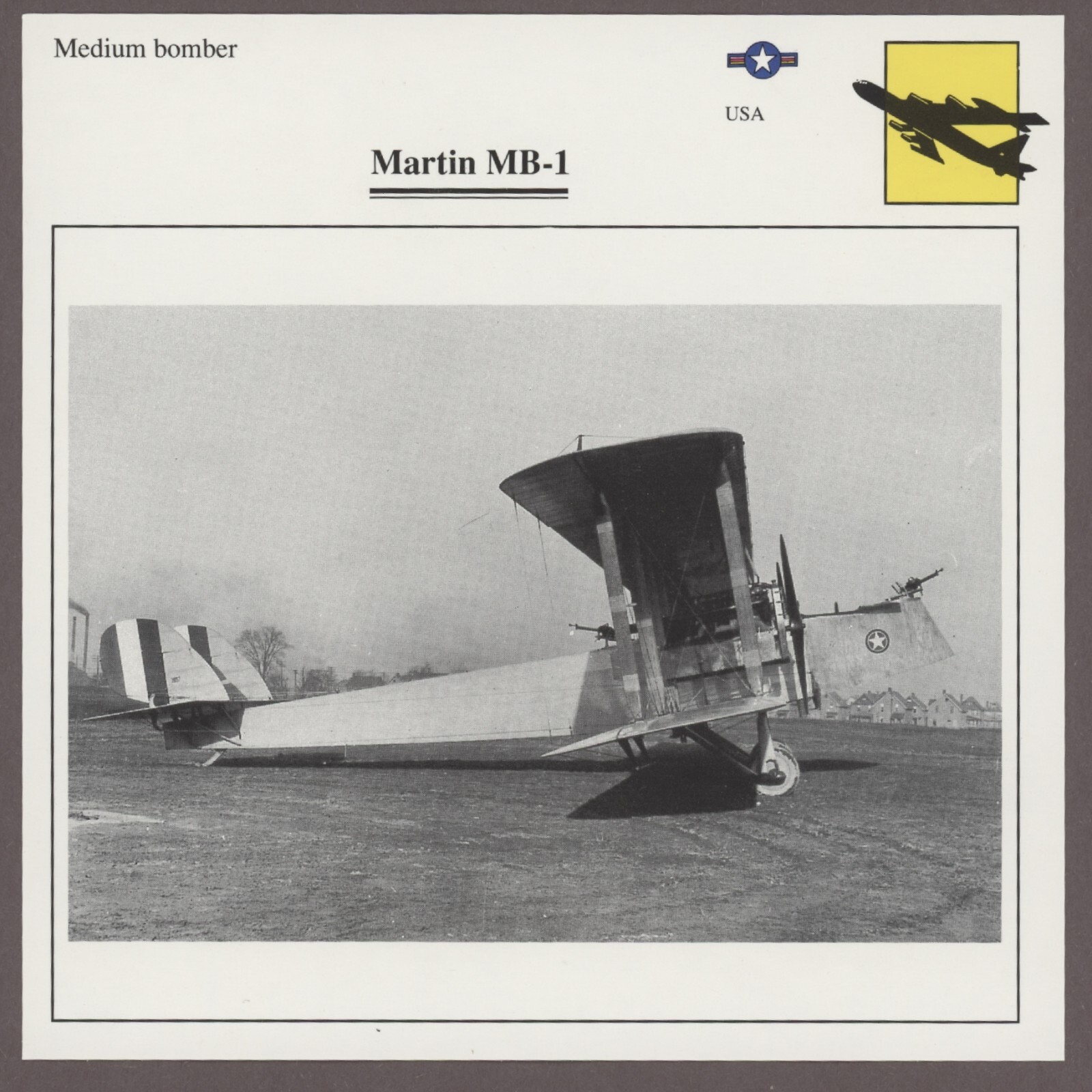 Martin MB-1 Warplanes Military Aircraft Edito Service Card USA | eBay