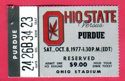 10/8/77 OHIO STATE/PURDUE FOOTBALL TICKET STUB | eBay