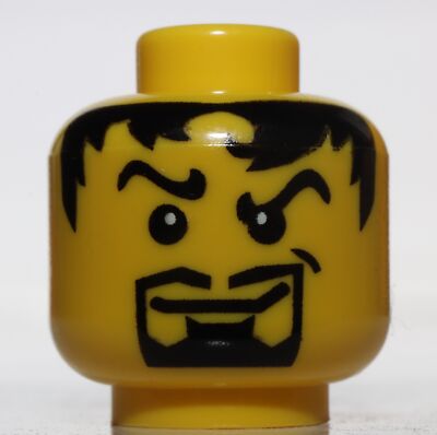 Lego 2x Viking Yellow Rascus Minifig Head Black Goatee | eBay