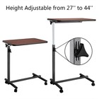 Adjustable Overbed Table with Wheels for Home and Hospital-Rolling ...
