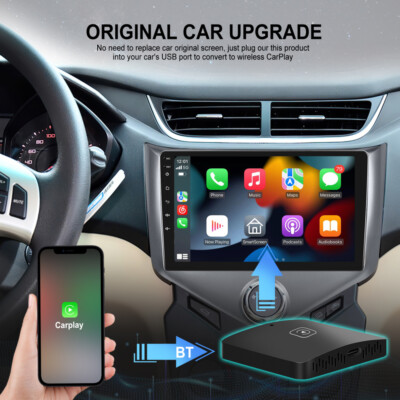 USB Car Wireless CarPlay&Android Auto Adapter Dongle Plug&Play Magic ...