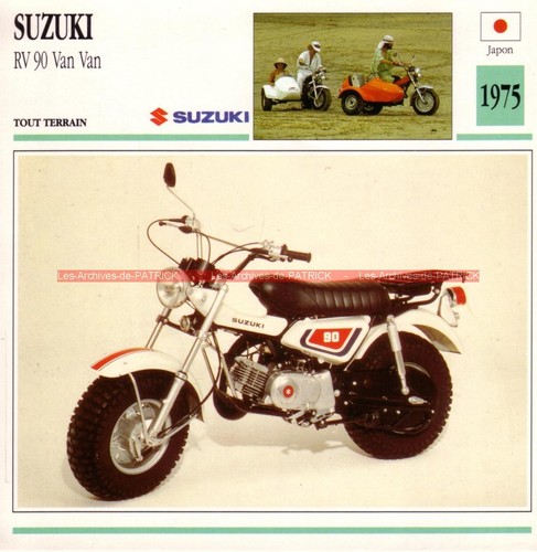 SUZUKI RV 90 Van Van RV90 VanVan 1975 : Fiche Moto #000688 | eBay