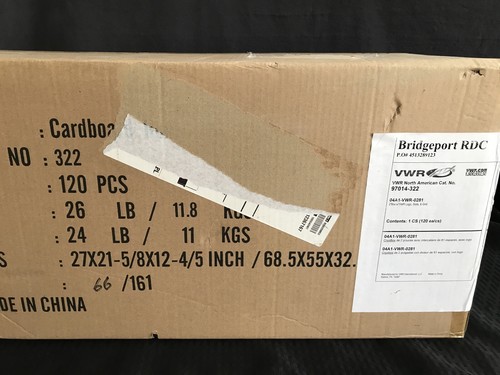 (120/Cs) VWR White Fiberboard Cryogenic Freezer Box w/ Drain Slots ...