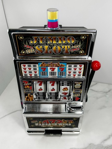 Lucky 777 Casino Slot Machine Coin Bank Winning Light & Sound 15” H | eBay