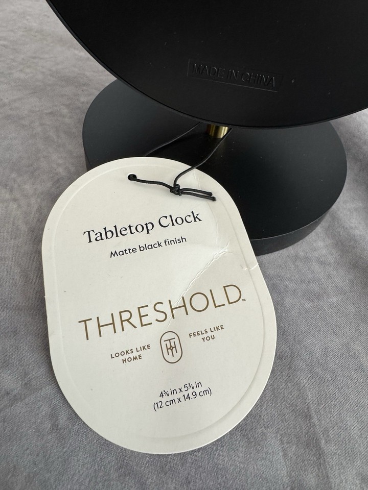 Threshold Tabletop Clock Matte Black | eBay