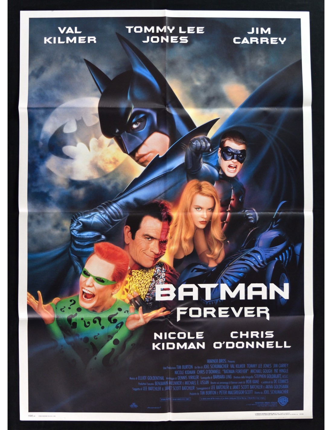 Poster Batman Forever Val Kilmer Tommy Lee Jones Nicole Kidman Carrey ...