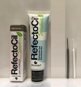 Refectocil Eyelash Eyebrow tint Sensitive Developer Gel Tint Kit Light ...