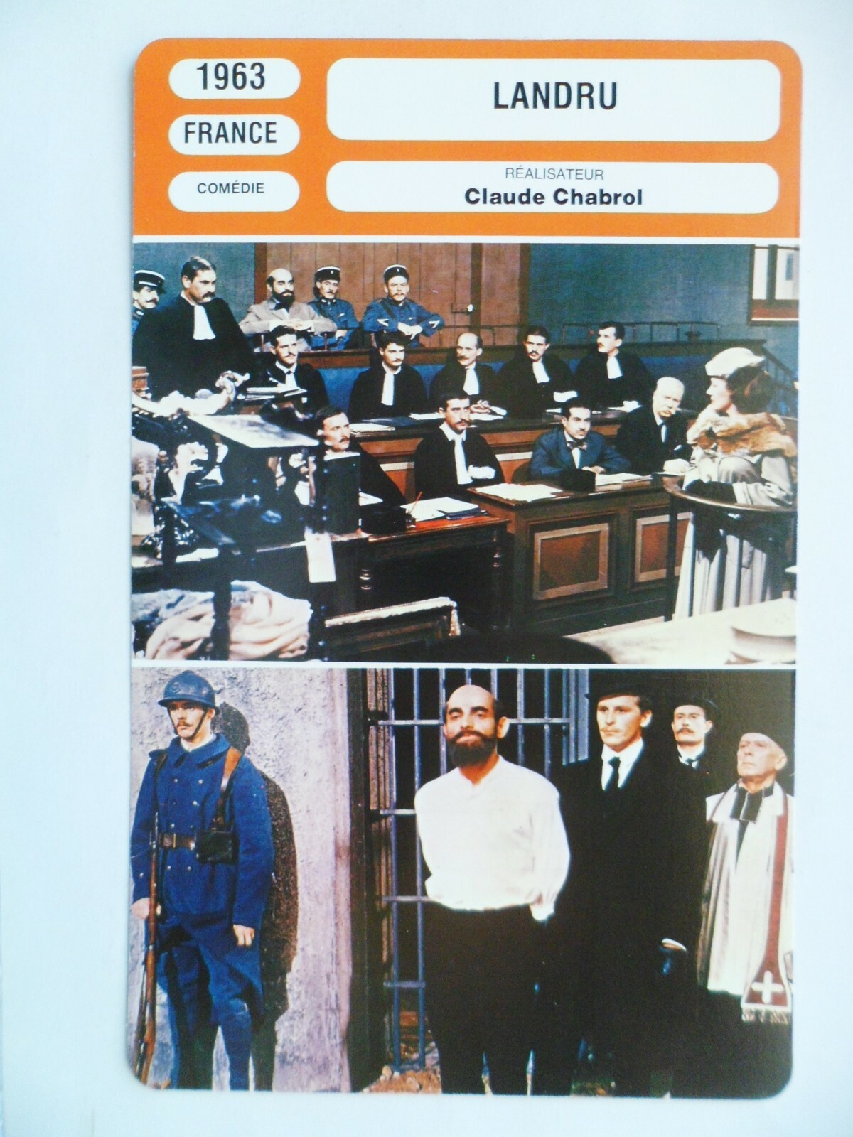 CARTE FICHE CINEMA 1963 LANDRU Charles Denner Michèle Morgan Danielle ...