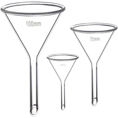 Glass Funnel Set, 50/75/100mm, Short Stem Karter Scientific 213V16 ...
