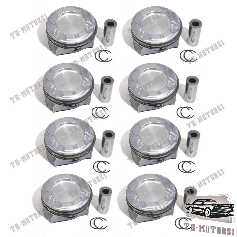 8x STD Pistons & Rings Set For Mercedes-Benz E63 G63 S63 AMG W212 W463 ...