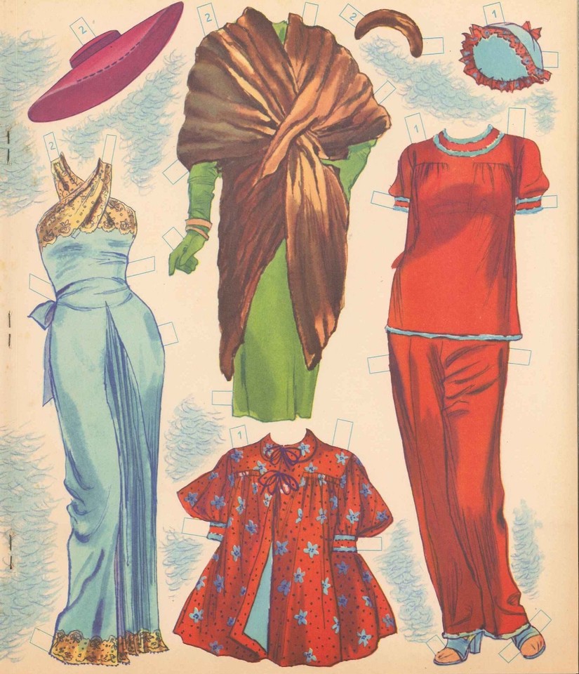 VINTG UNCUT 1950S GAY & GAIL PAPER DOLL LASER REPRODUCTION~LO PR~NO. 1 ...