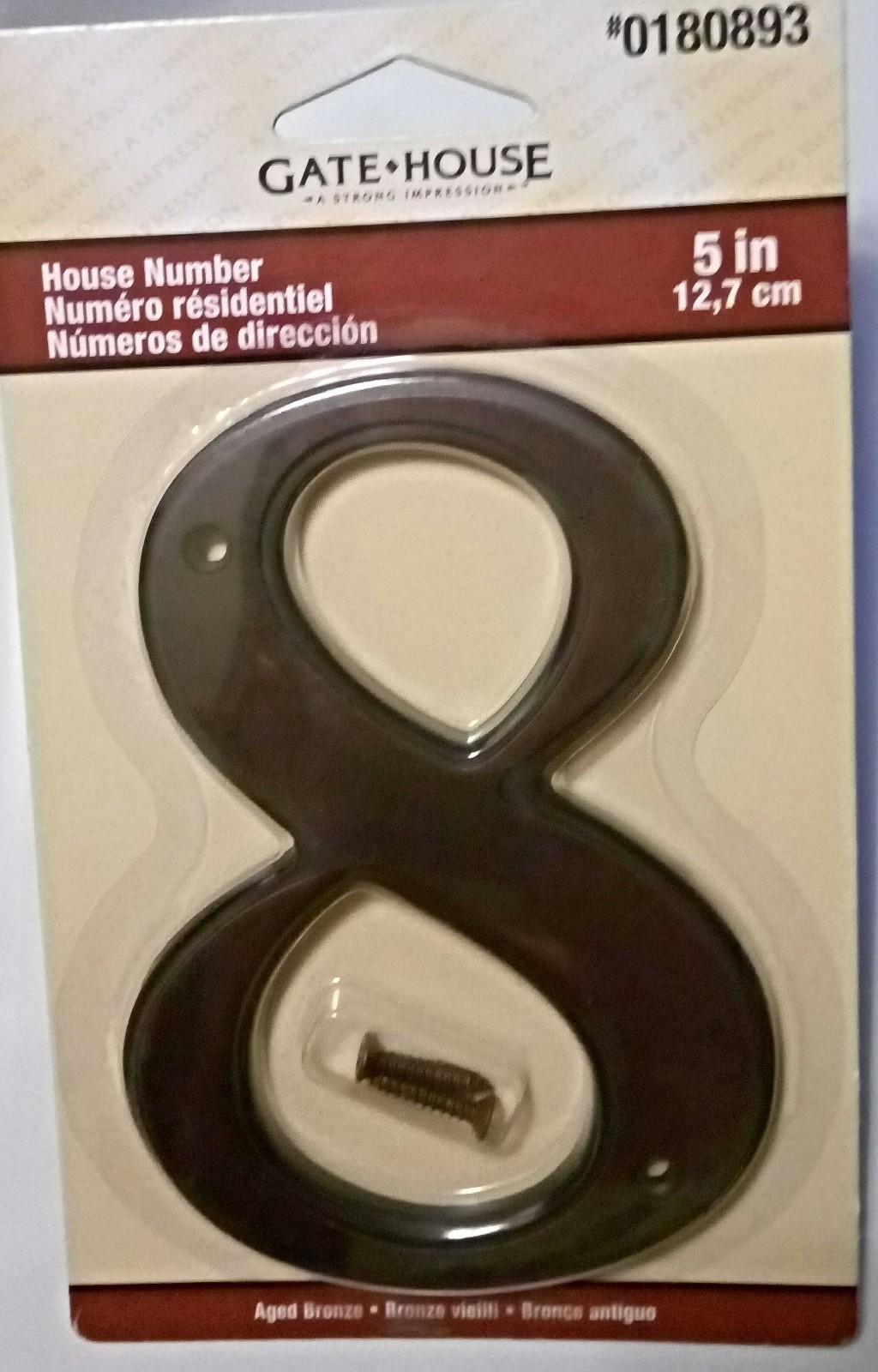 GATEHOUSE 5-inch AGED BRONZE HOUSE NUMBER 8 (0180893) | eBay
