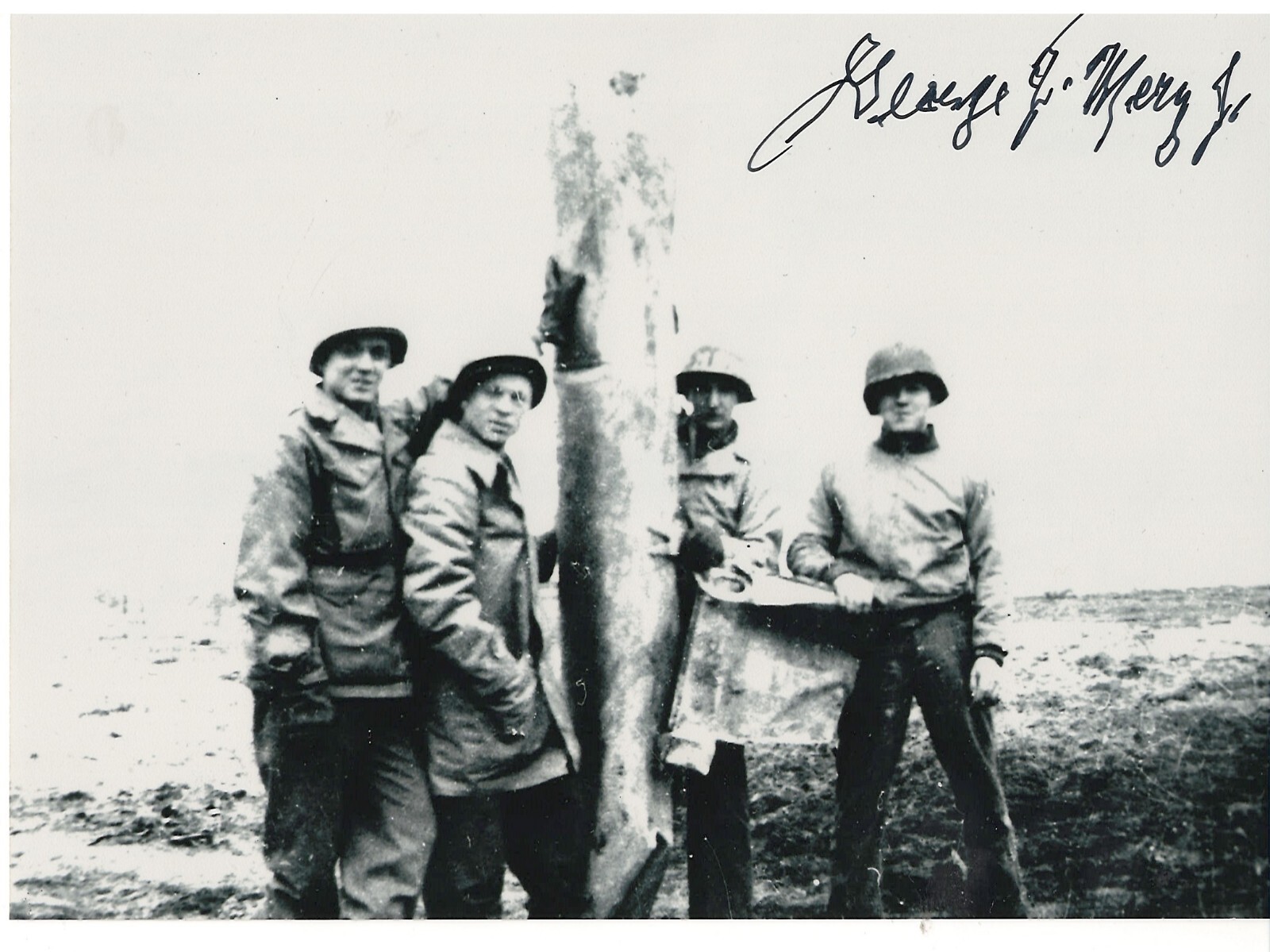 GEORGE MERZ 818 MP COMPANY BATTLE OF THE BULGE VETERAN RARE SIGNED ...