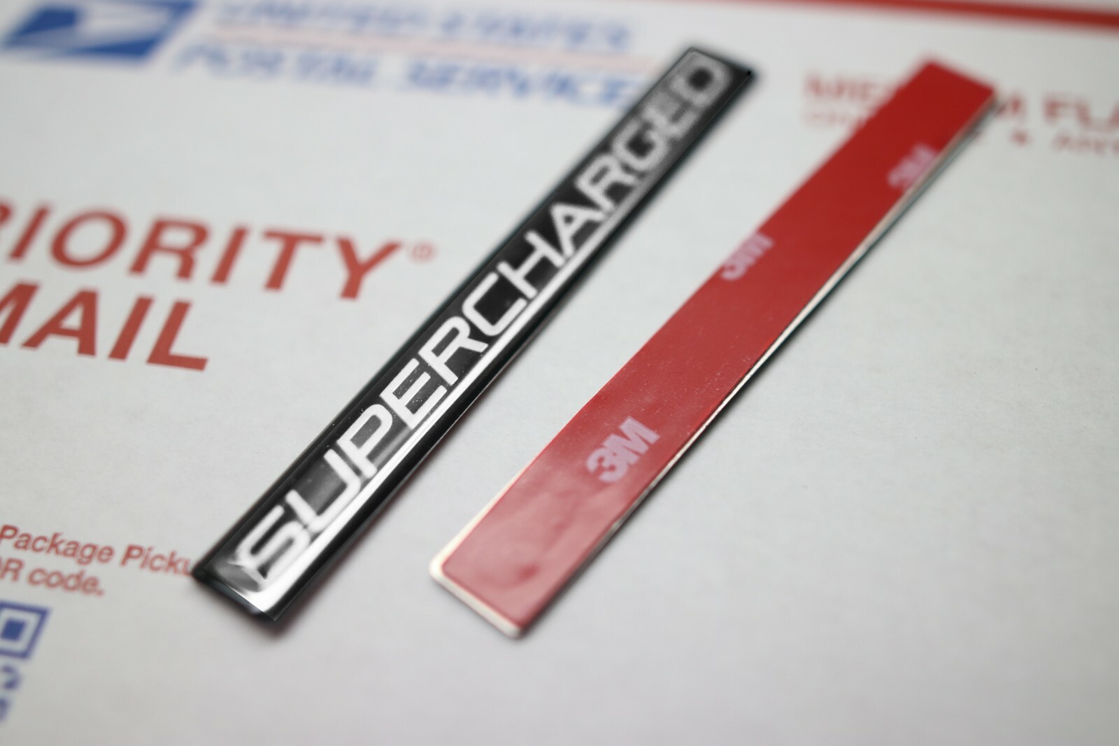 2 - NEW Embossed Aluminum SUPERCHARGED Badge Emblem SUPERCHARGED Black ...