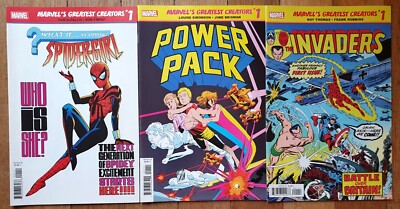 3 COMICS marvel's greatest creators SPIDER-GIRL INVADERS POWER PACK ...